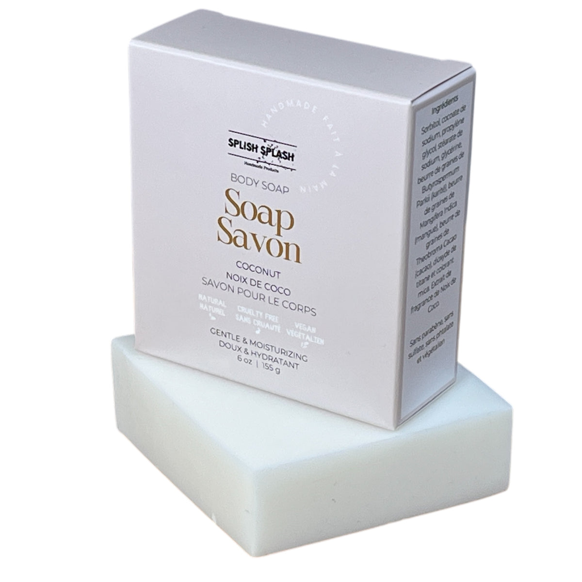 Coconut Cocoa Butter Soap & Vegan – Splish Splash Handmade Products